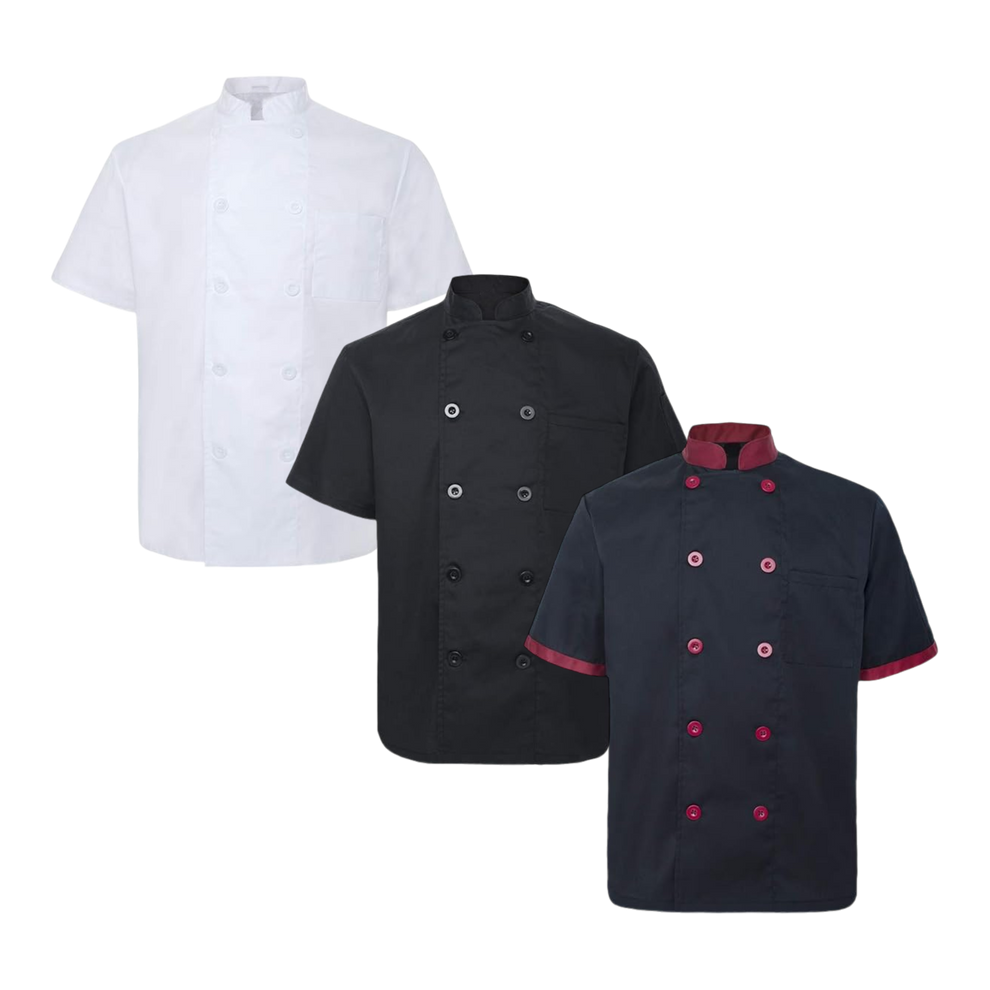Chaqueta de cocina mangas cortas – Roshman Uniformes