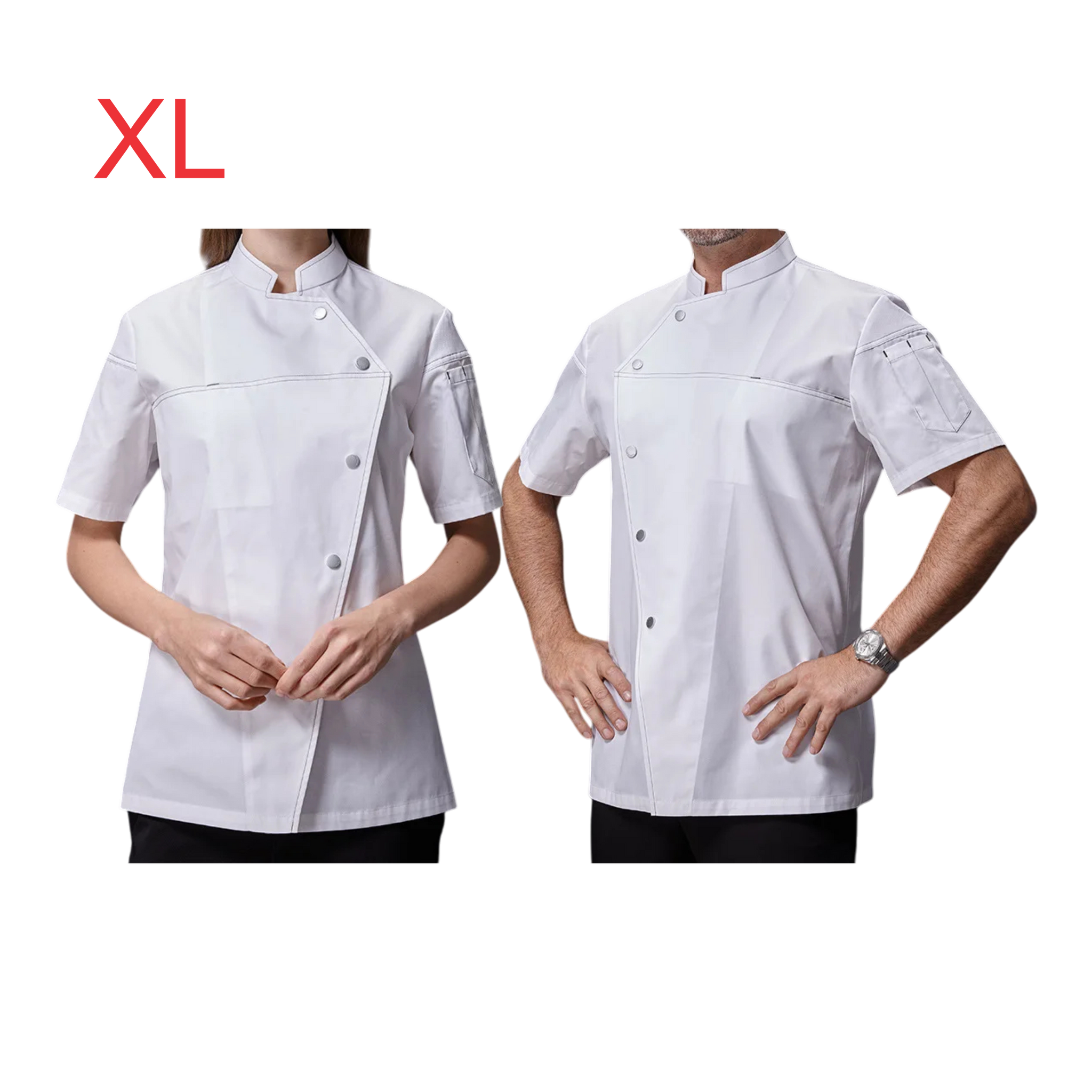 Chaqueta de chef SUMMER mangas cortas – Roshman Uniformes